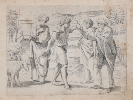 Jacob and Laban with Leah and Rachel