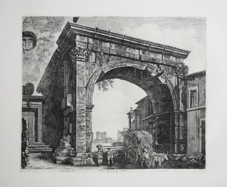 Veduta dell'Arco di Gallieno nella Via Tiburtina