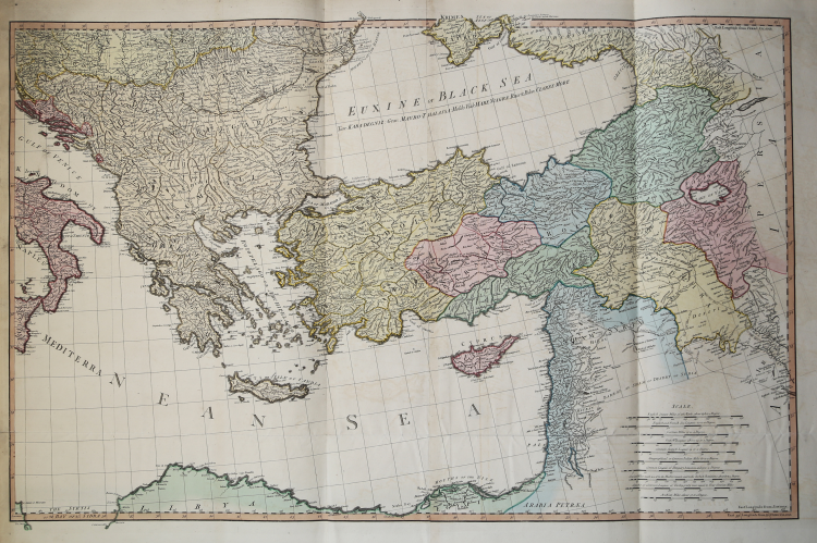 A Map of the Mediterranean Sea with the Adjacent Regions and Seas in ...