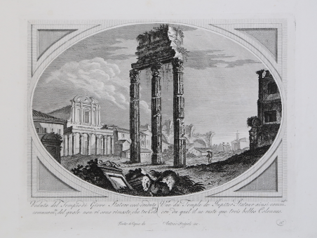 Veduta del Tempio di Giove Statore cosi creduto comunemente, del quale ...