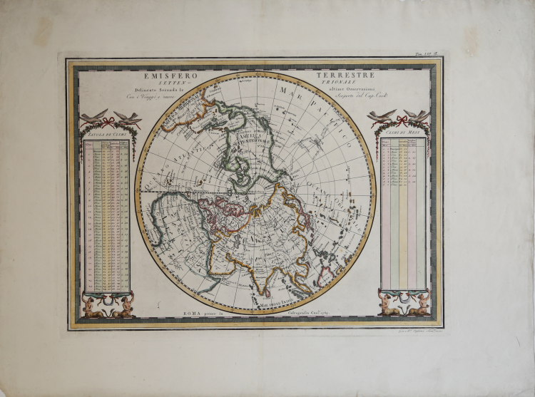 Emisfero Terrestre Meridionale delineato secondo le ultime Osservazioni ...