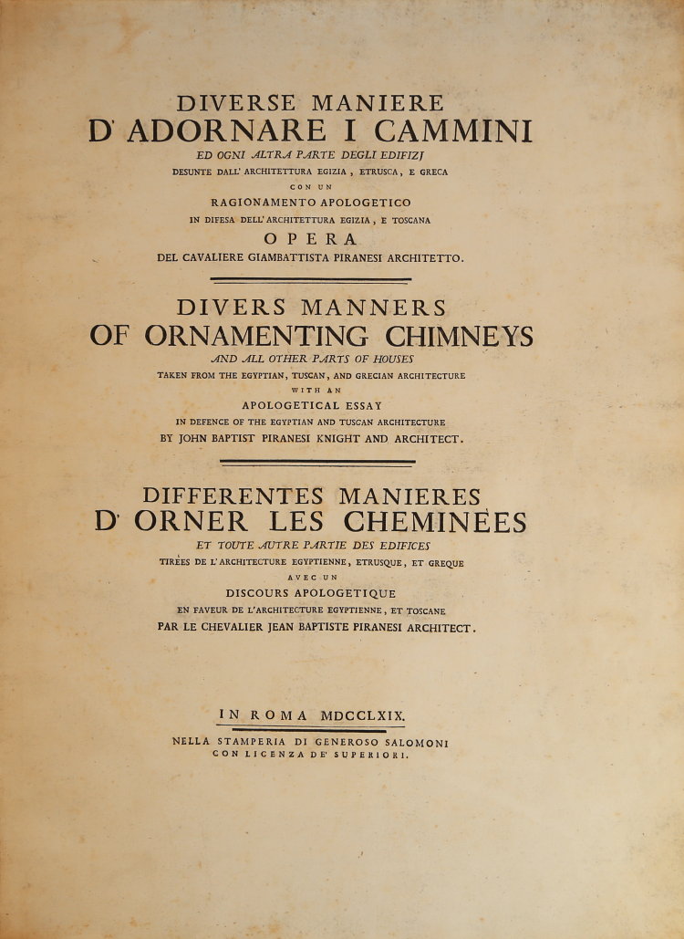 Chimneypiece: Central relief with a female figure reclining on a Roman bed.