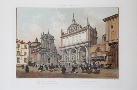 Fontaine des Thermes, et Eglise de S.te Marie de la Victoire / Fontana ...